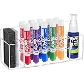 Amazon.com : HBlife Acrylic Magnetic Dry Erase Marker Holder Wall Mount, 10 Slots Whiteboard ...
