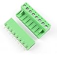 DBParts 10 Sets 8-Pin (8 Pole) Pitch 5.08mm Straight Plug-in Screw Terminal Block Pluggable ...