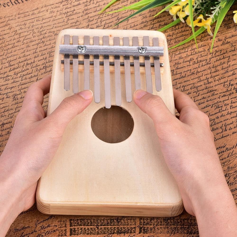 Thumb Piano, 10 Key Wood Kalimba Thumb Piano Mbira Traditional Musical ...