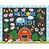 Amazon.com : ZOIIWA Welcome to The Farm Bulletin Board Set Farm Animals ...