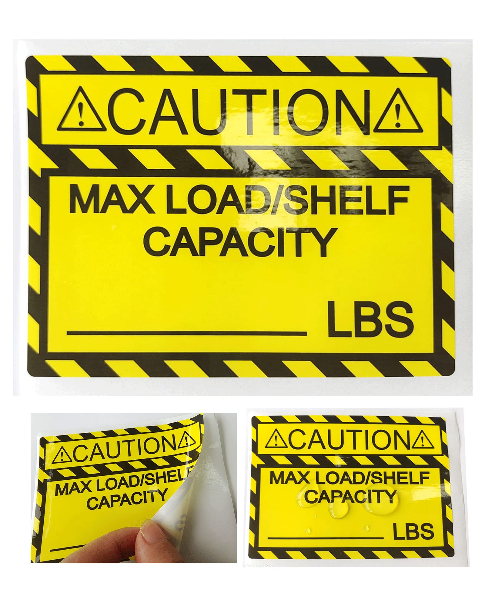 Mua Pallet Rack Capacity Labels 3×4 Inch Caution MAX Load/Shelf LBS ...