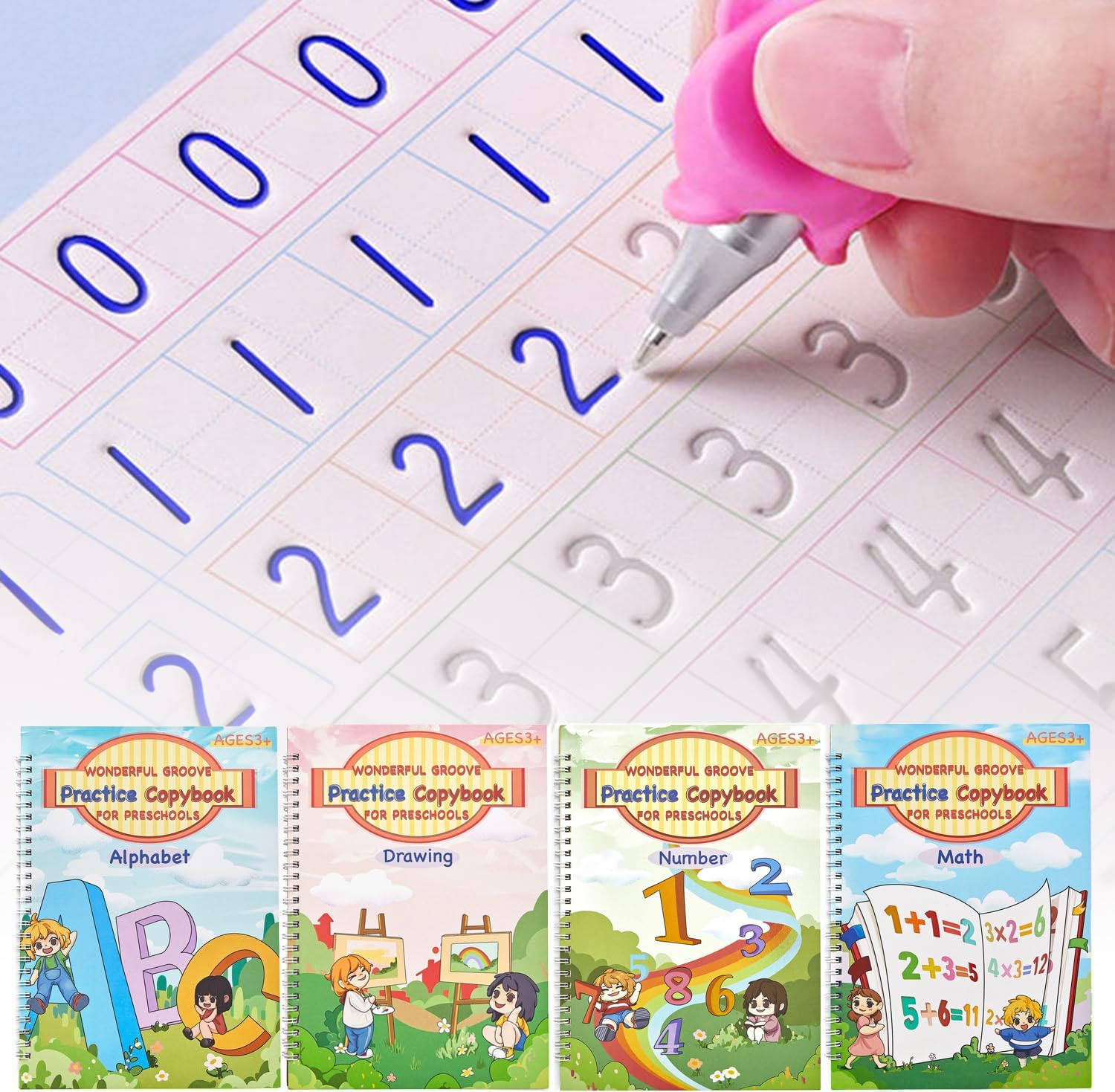 AALGO Large Children's Magic Copybooks,Reusable Handwriting Practice ...