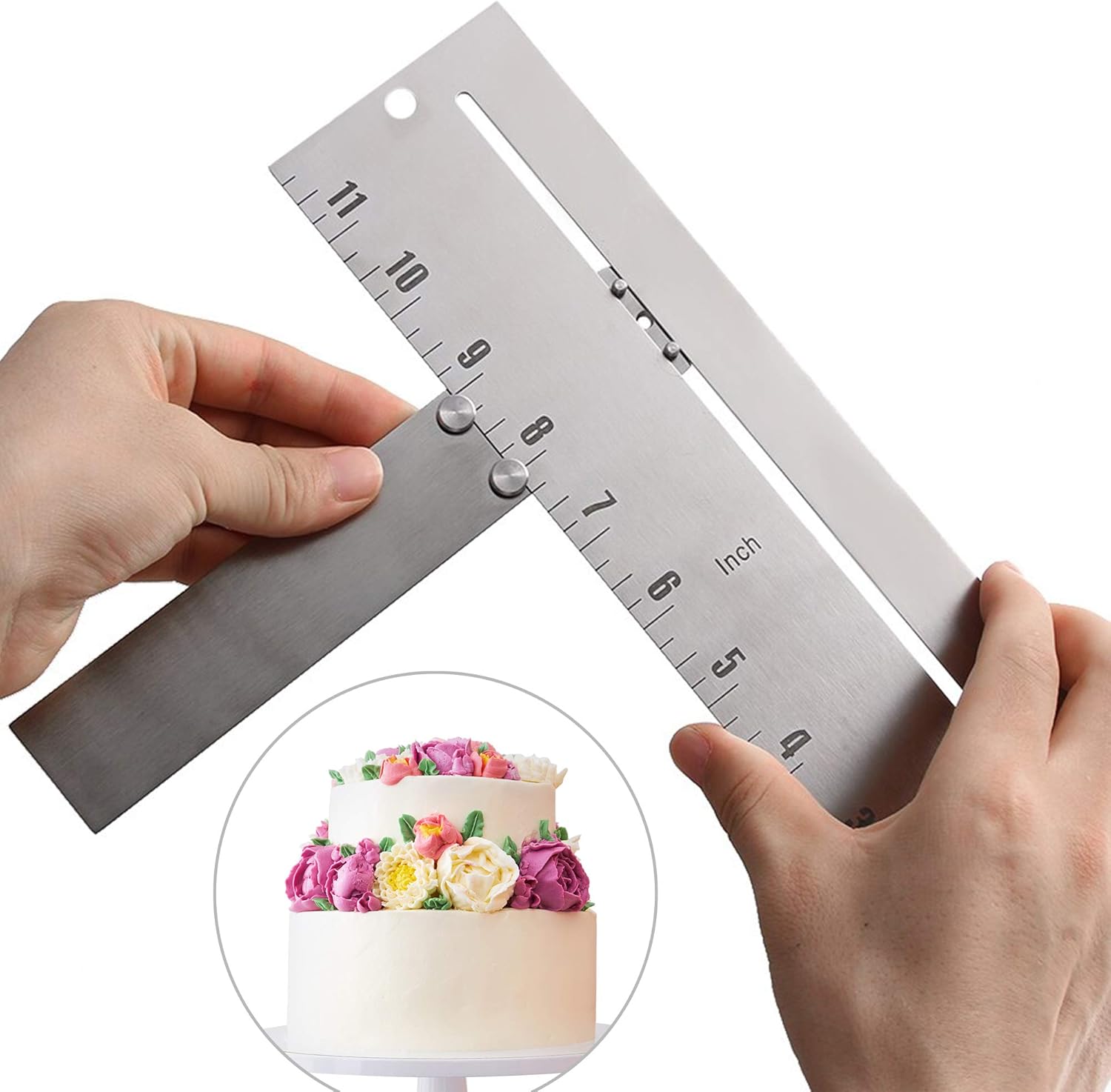 Adjustable Cake Scraper with Smooth Stainless Steel Edges for Smooth ...