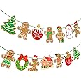 Amazon.com: Gingerbread Man Banners Christmas Party Decorations 2Pcs ...