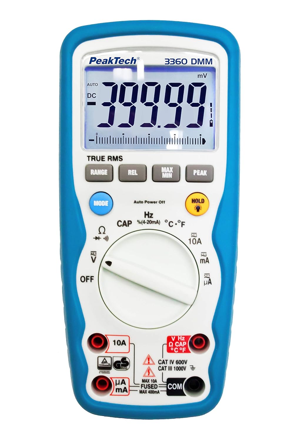 PeakTech 3360Â Professional Digital Multimeter with True RMS & Bar ...