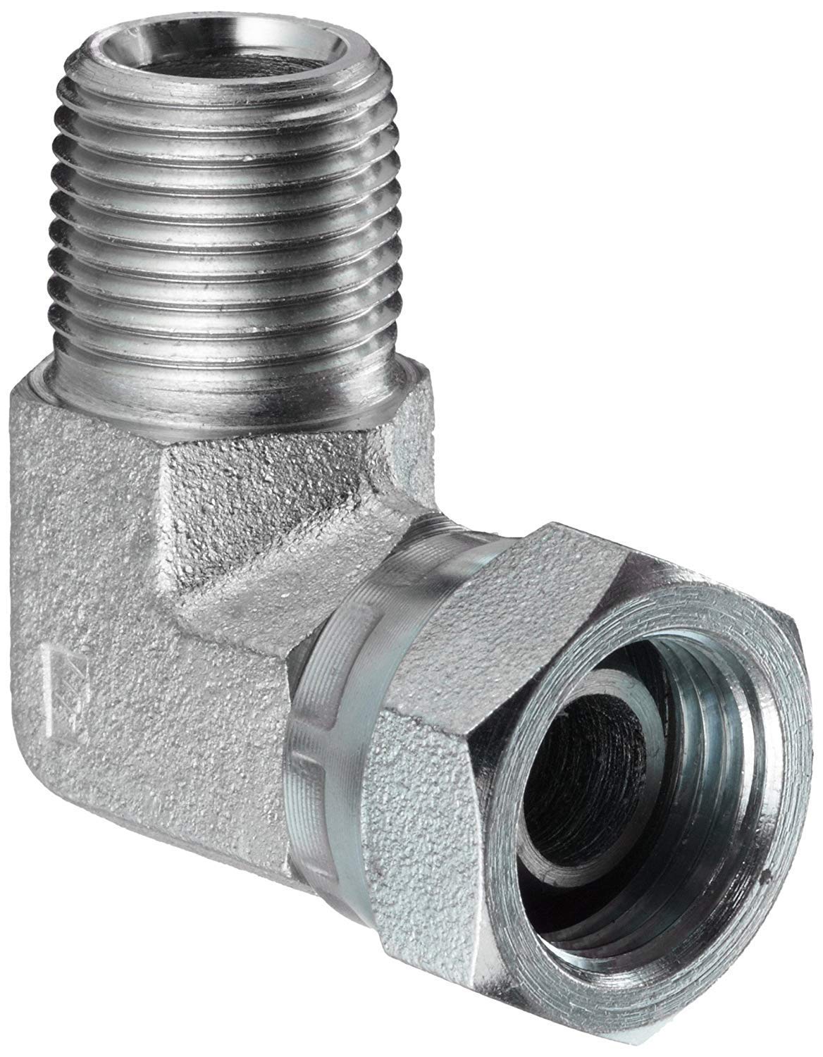 1501-04-04 Hydraulic Fitting 1/4" Male Pipe X 1/4" Female Pipe Swivel 90 Carbon Steel: Amazon ...