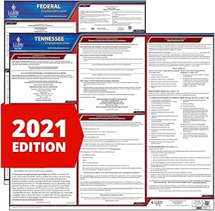 Amazon.com : 2021 Tennessee State and Federal Labor Law Poster Set ...