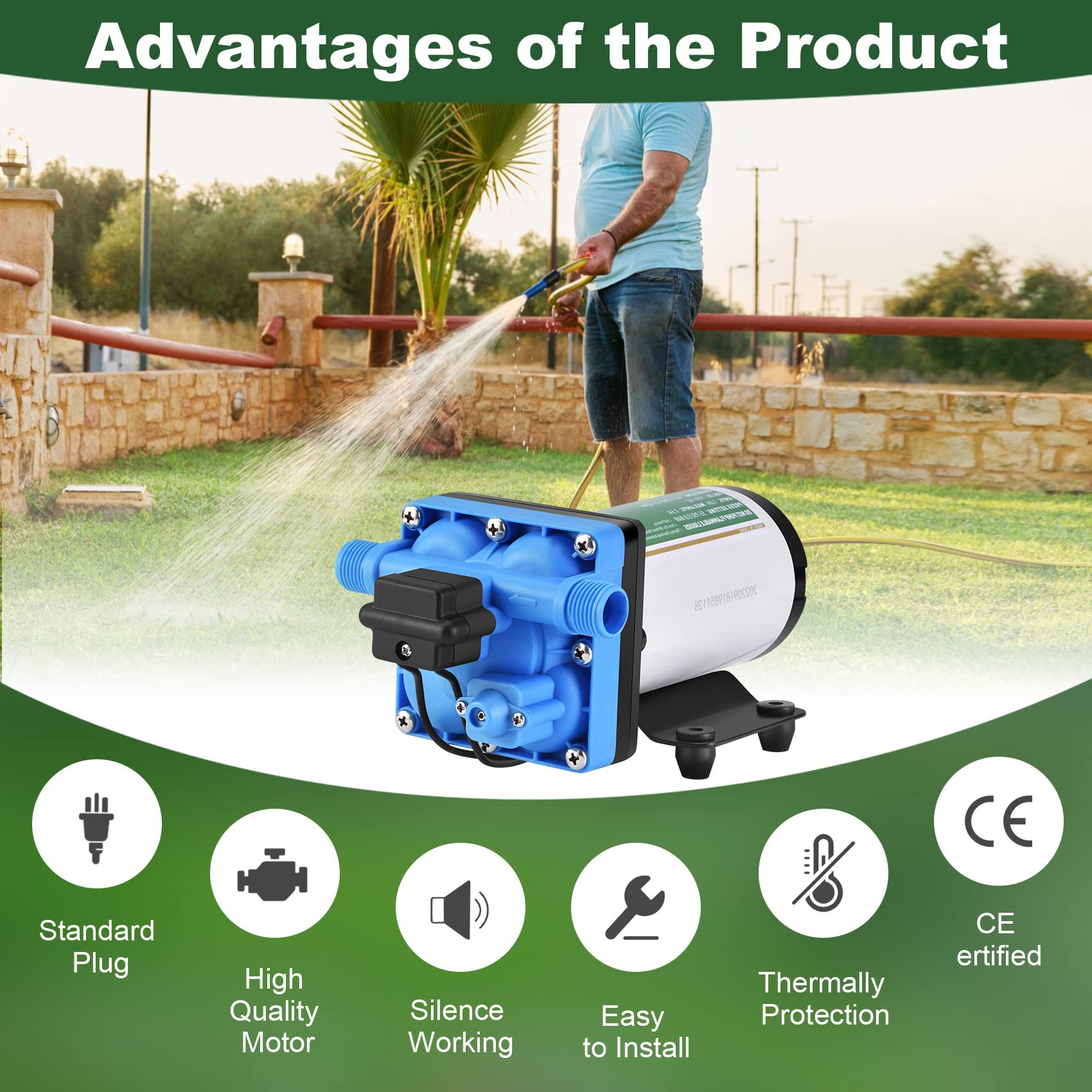 Mua Oswerpon Water Diaphragm Pump, 115V AC Water Pressure Booster Pump ...