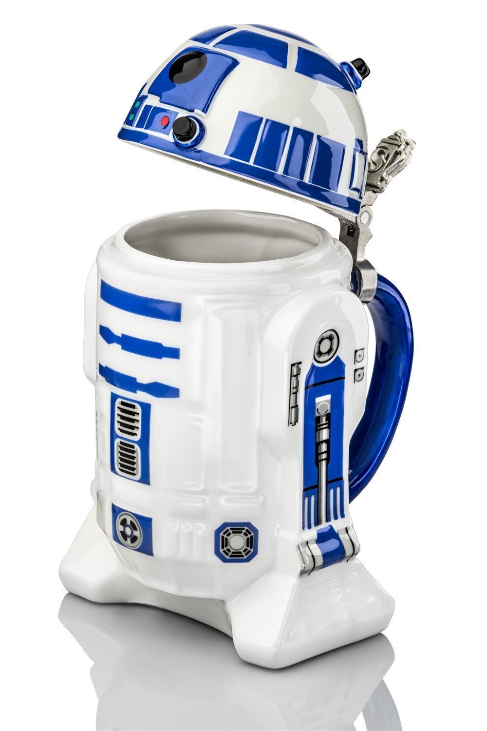 Star Wars R2-D2 Stein - Collectible 32oz Ceramic Mug with Metal Hinge ...