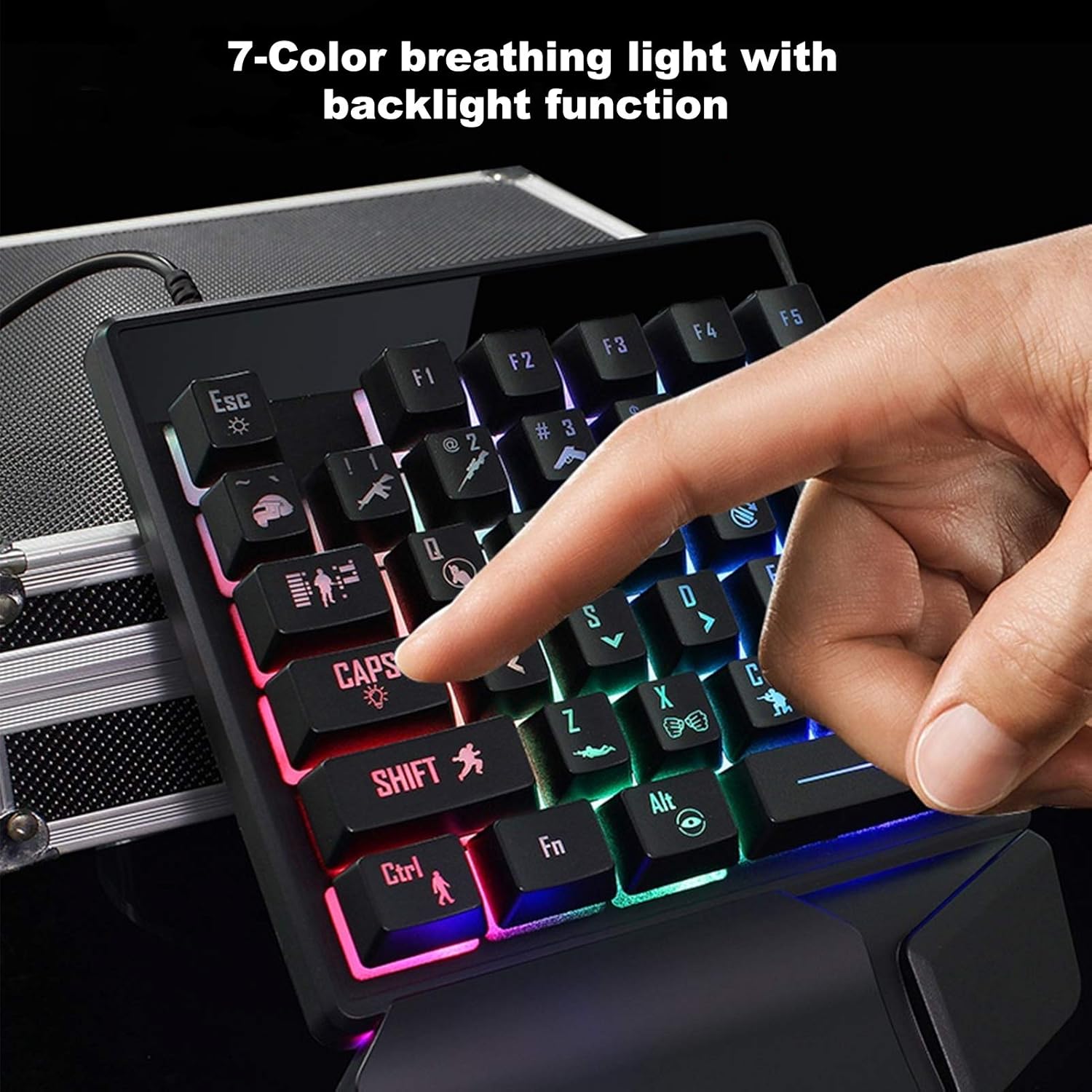 214 keyboard and Mouse Combo,Wired USB One‑Handed Computer Gaming ...