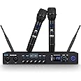 Amazon.com: Pyle UHF Wireless Microphone System - Portable Digital Audio Sound Mixer Receiver w ...