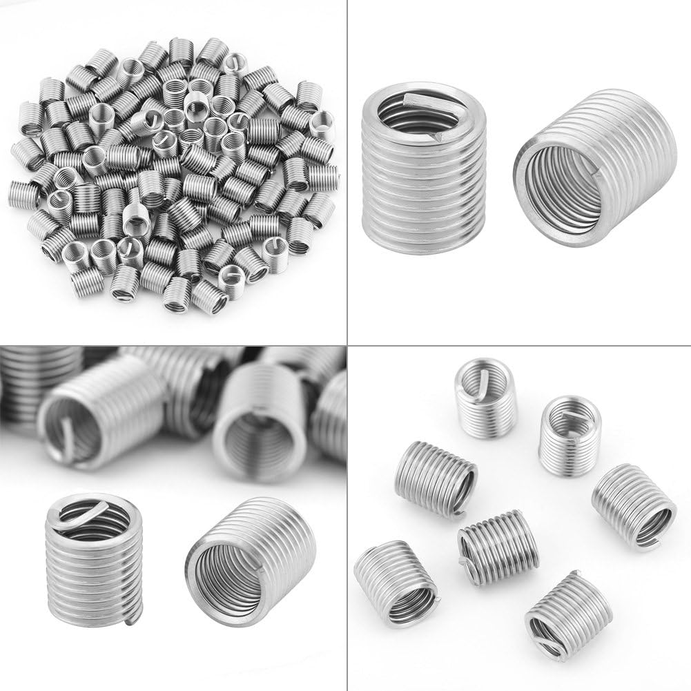 Durlclth Helical Insert-100pcs Stainless Steel SS304 Coiled Wire ...