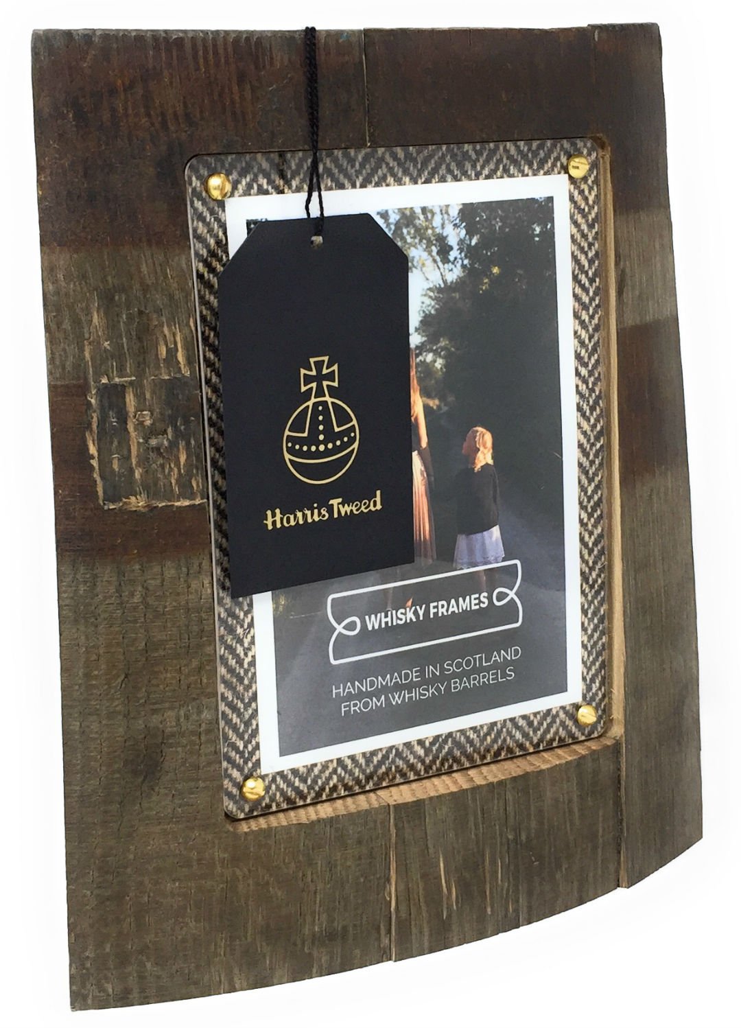Handmade Scottish Unique Whisky Barrel and Harris Tweed Wooden Photo ...