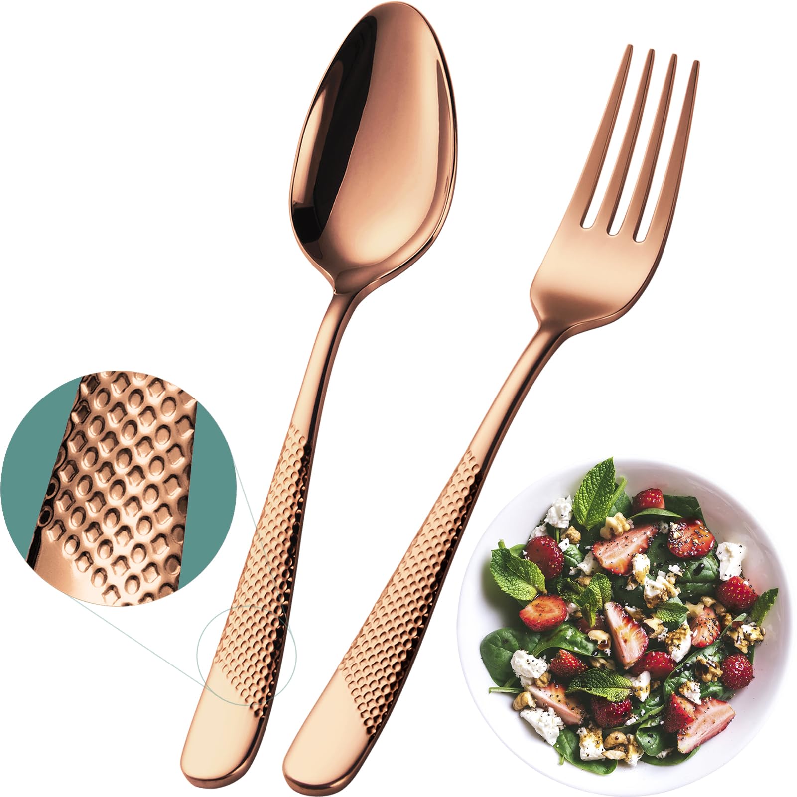 Xideman® 24-Piece Premium Forks and Spoons Silverware Set (6.7 inch ...