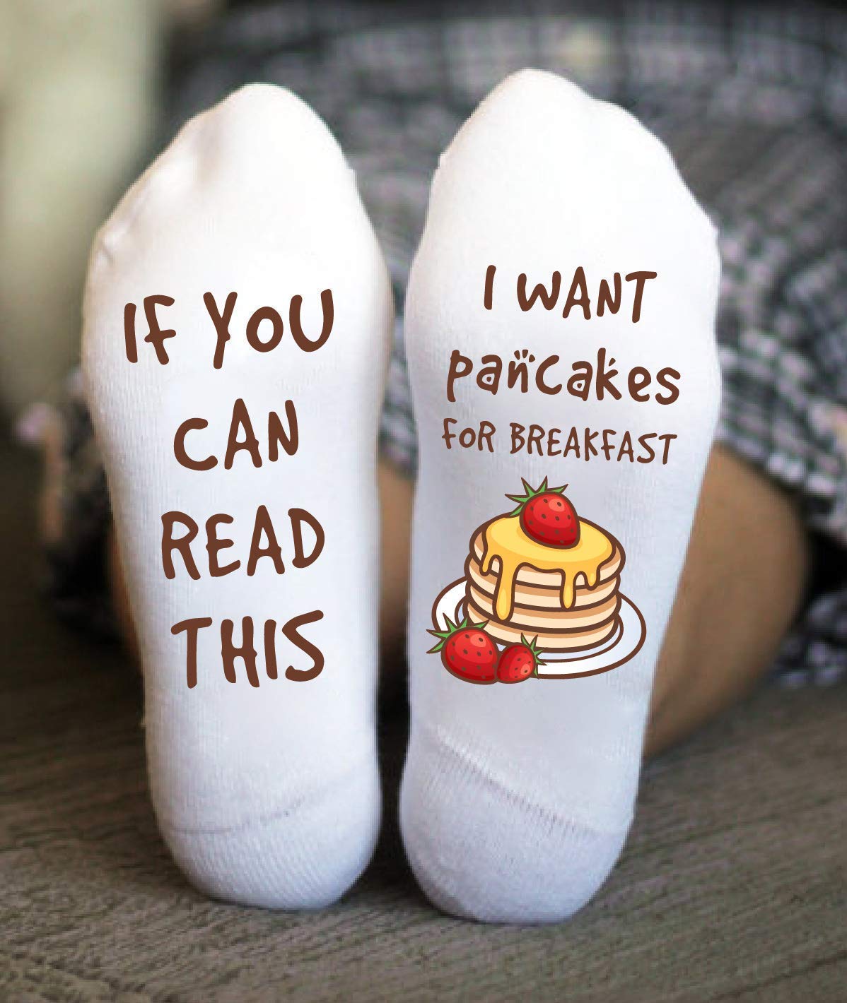 Amazon.com: Pancakes Socks For Women's Breakfast Funny Birthday Gift ...
