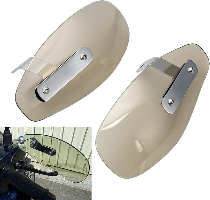 Amazon.com: Universal Smoke Motorcycle Handguard Hand Guards Wind Cold ...