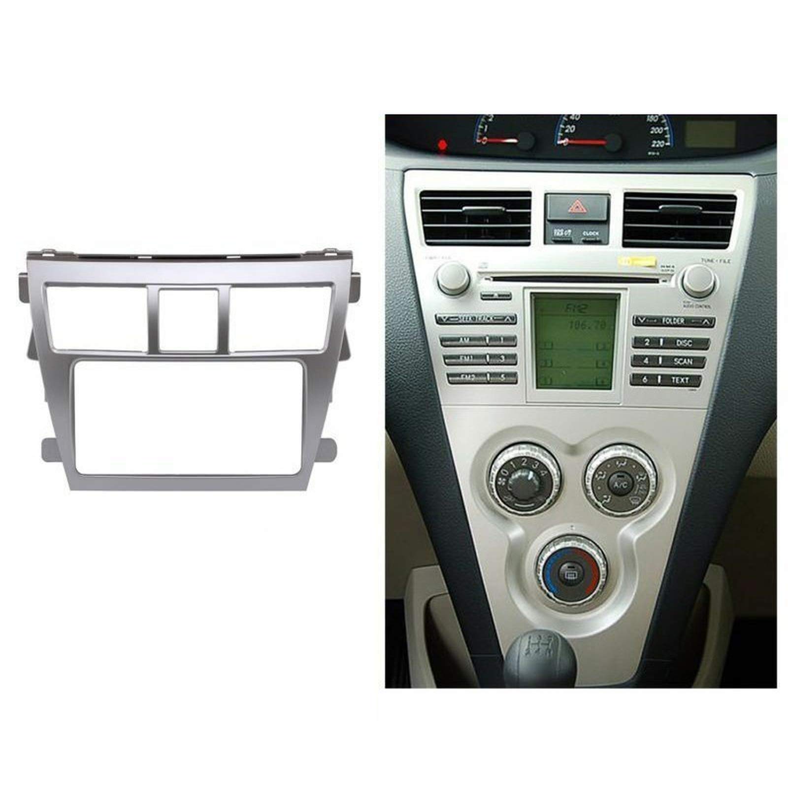 Mua Silver Car Radio Fascia Panel for Toyota Vios Yaris Sedan Belta ...