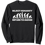 Amazon.com: Reject Humanity Return To Monke Funny Meme Monkey Evolution ...