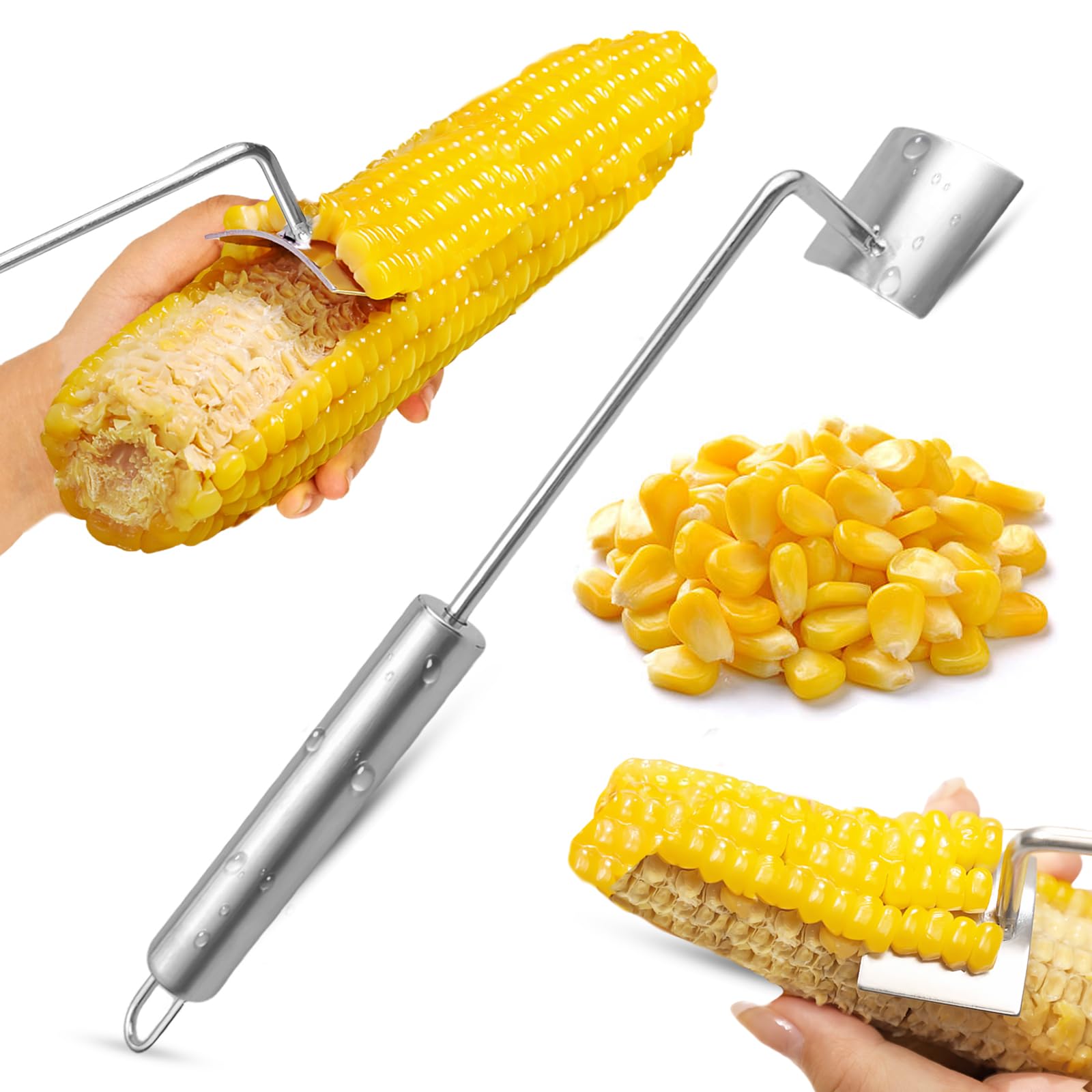 Stainless Steel Cooked Corn Stripper, Shovel-Shaped Corn Peeler for ...