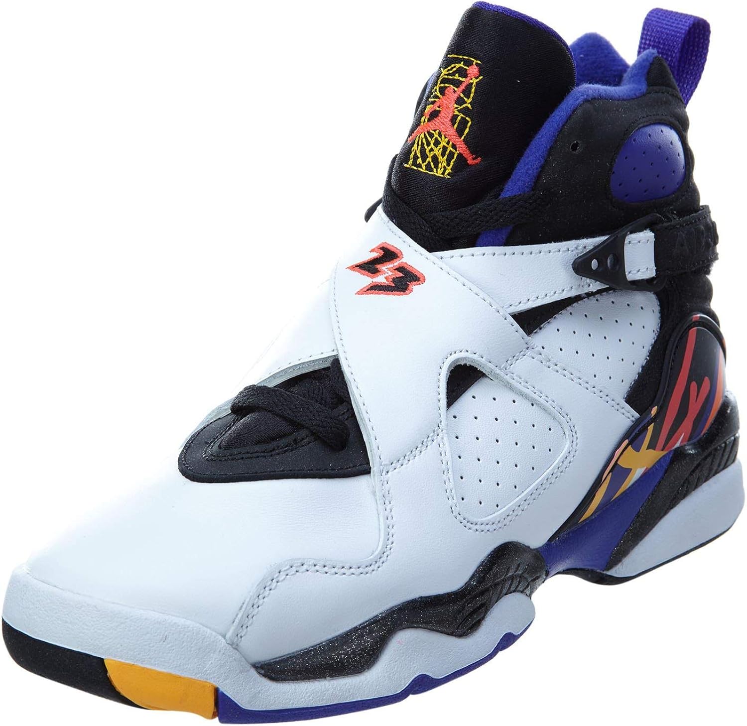 Nike Air Jordan 8 Retro BG, Chaussures de Sport Fille, Blanc/Noir/Bleu ...