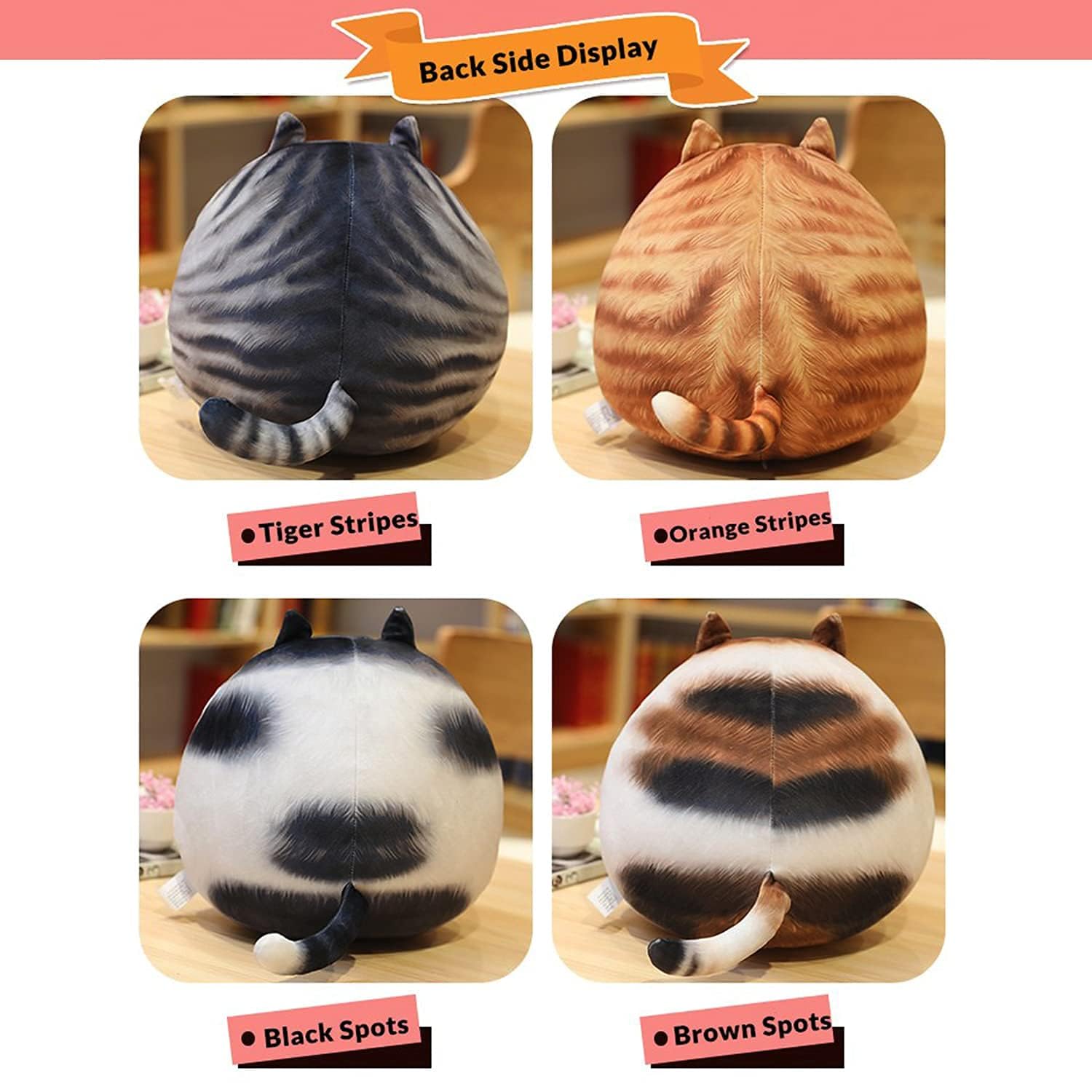 Mua ARELUX 11.8In High Chubby Cat Plush Pillow, Cute Fat Kitty Cat ...