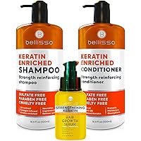 Amazon.com : Bellisso Keratin Shampoo and Conditioner Set and Hair ...