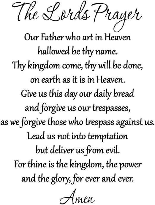 Lords Prayer Printable Sign Language Catholic Faith Education
