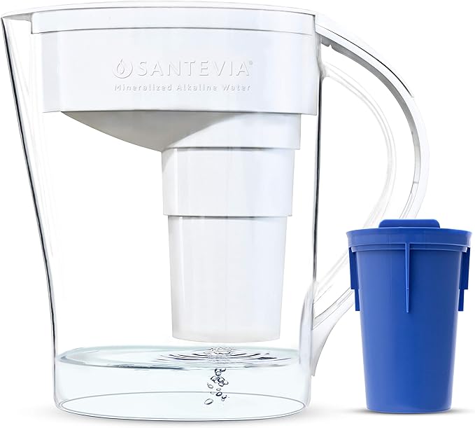 Santevia Alkaline Pitcher - MINA Pitcher - Filters Lead - Adds Minerals ...