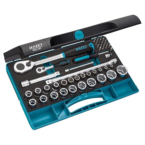 Hazet High Performance Socket Wrench Set 953HP I 47-Piece, With Hiper ...