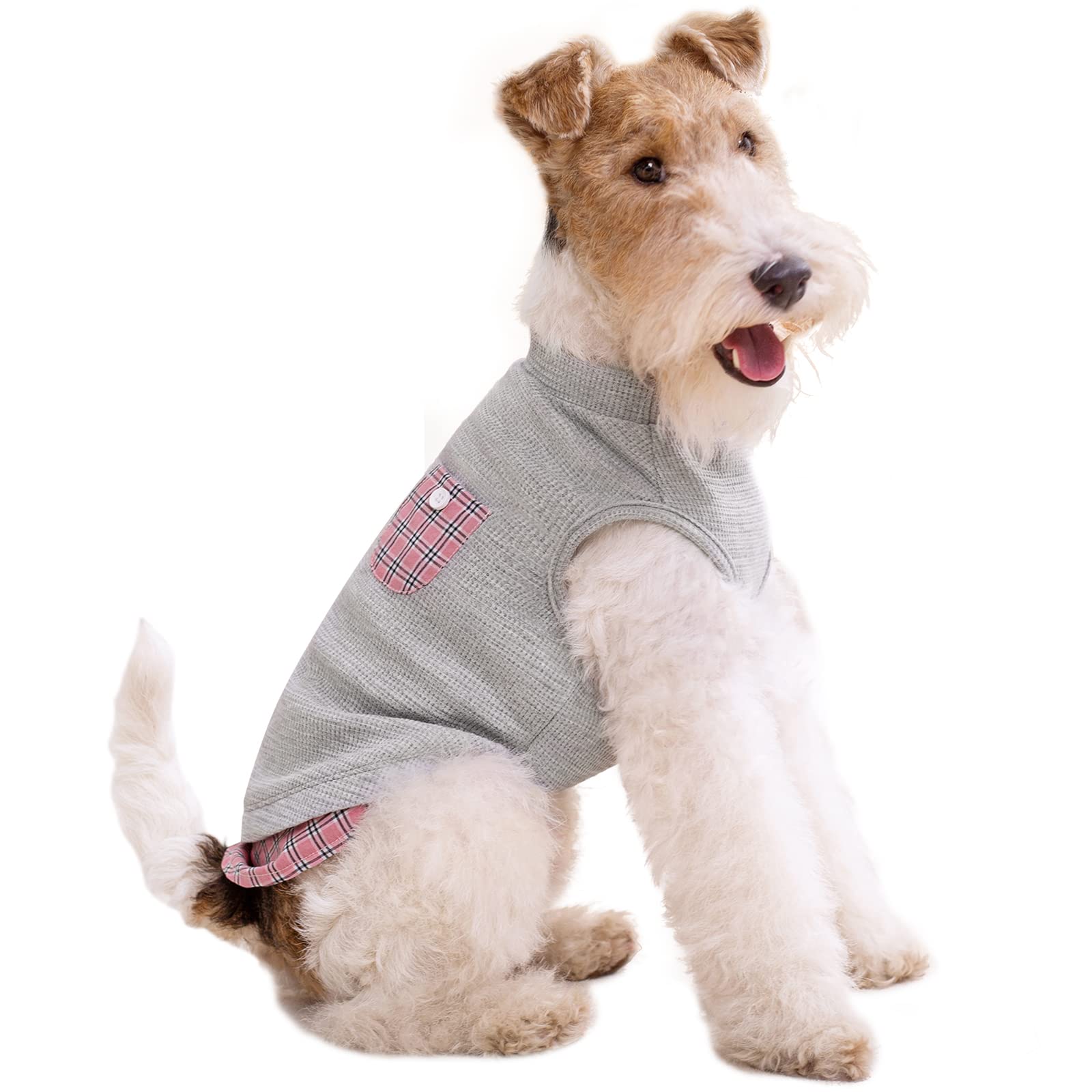 KYEESE Waffle Dog Shirts for Small Dogs Soft Stretchy Dog T-shirts ...