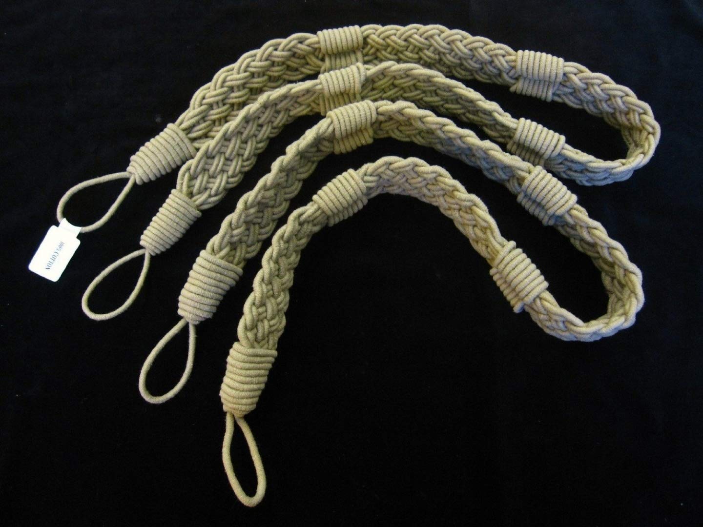 Sew-select Two cotton plaited curtain tie backs - Large tiebacks - Belt ...