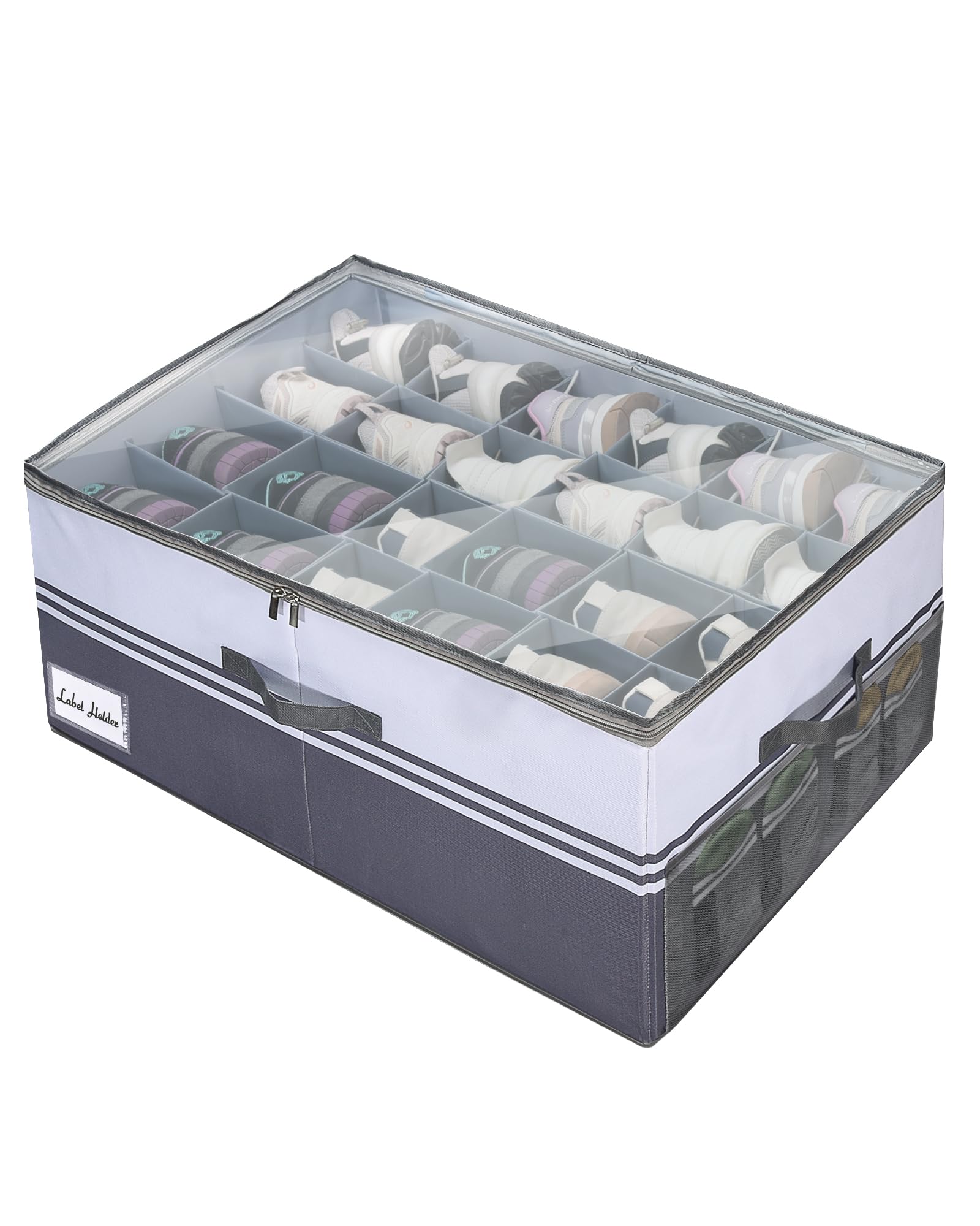 Opvener 24 Pairs Shoe Organizer for Closet, Sandal Storage Organizer ...