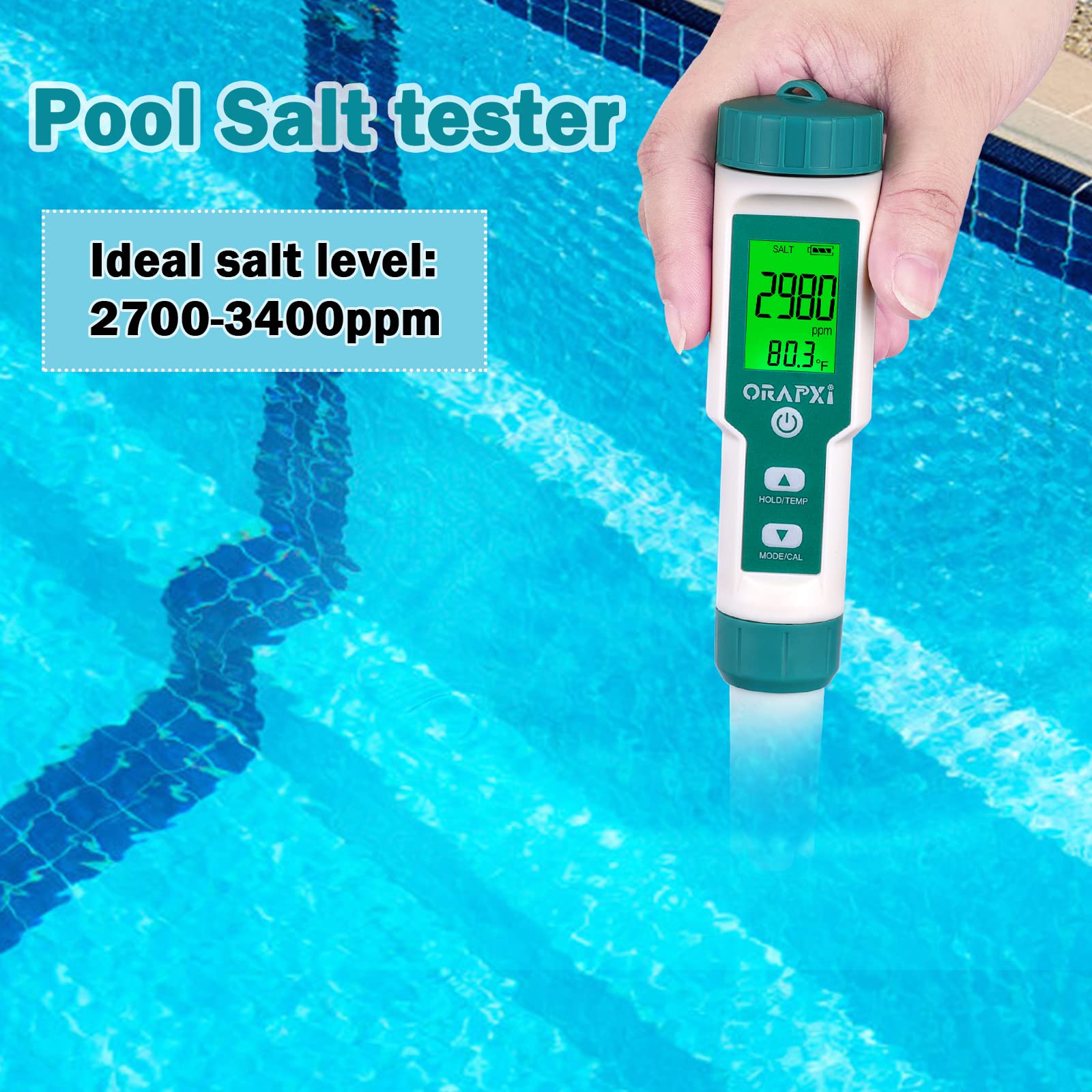 Mua Pool Salt Tester ORAPXI pH and Salt Meter for Saltwater Pool pH and ...