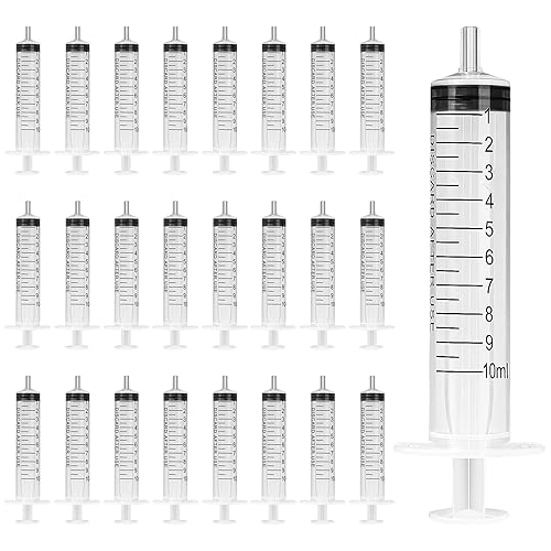20 Pack 20ml Plastic Syringes with Covers, Large Catheter Tip Syringes ...