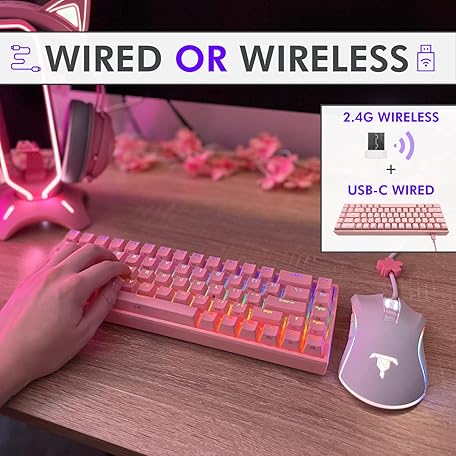 Mua Tilted Nation 65% Percent Keyboard Pink - Compact Hot Swappable ...