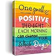 Amazon.com: Inspirational One Small Positive Thought Poster Canvas Wall ...