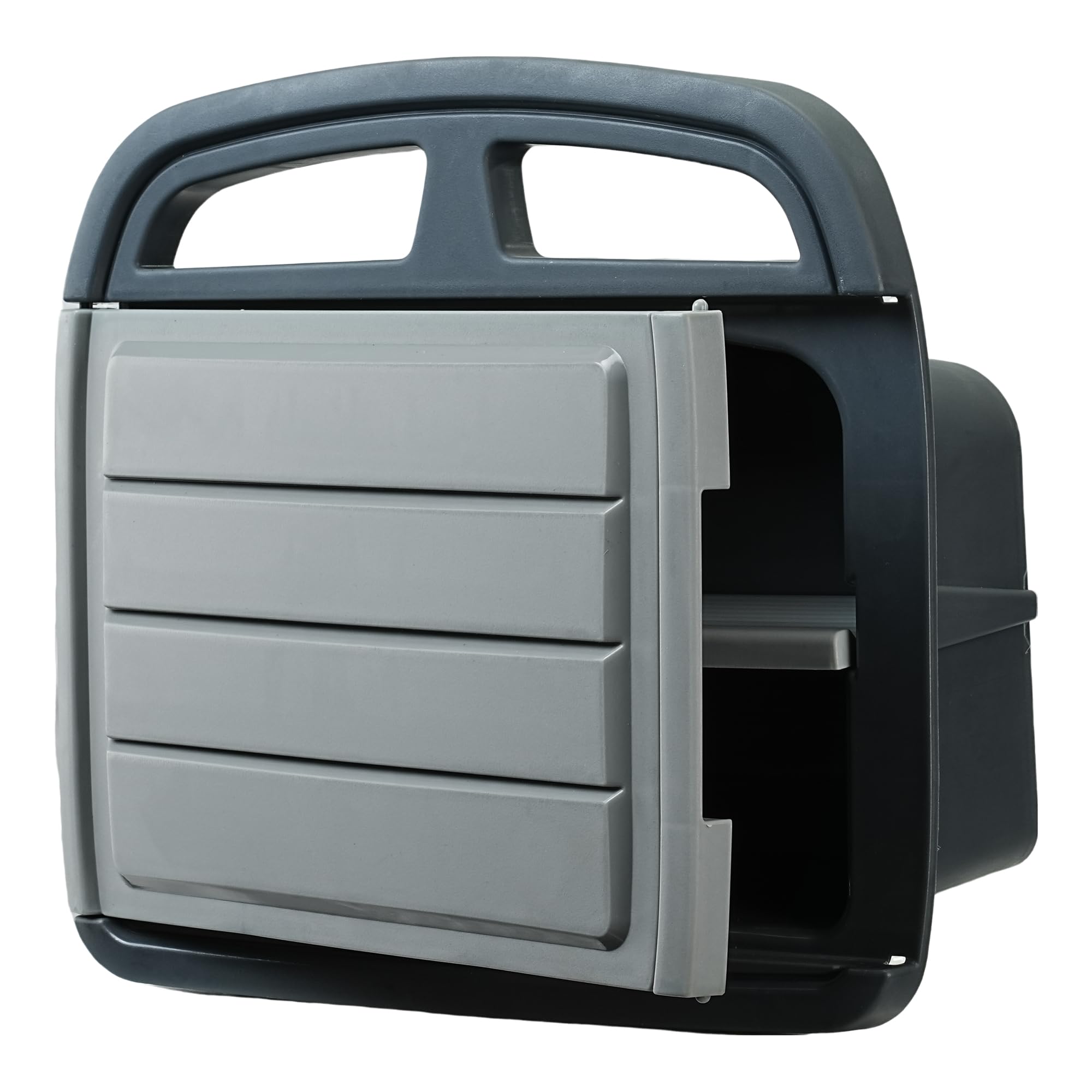 EHHLY 75 FT Garden Hose Holder with Hose Nozzle Storage, Wall-Mounted ...