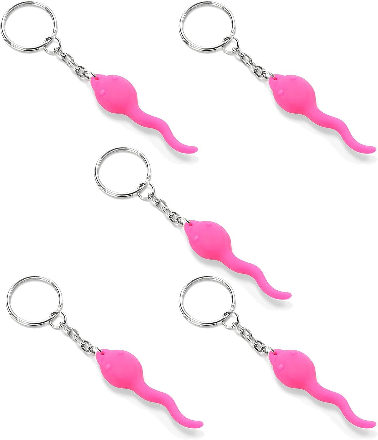 Sperm Shaped Keychain Pink (Pack Of 5) : Amazon.co.uk: Clothing