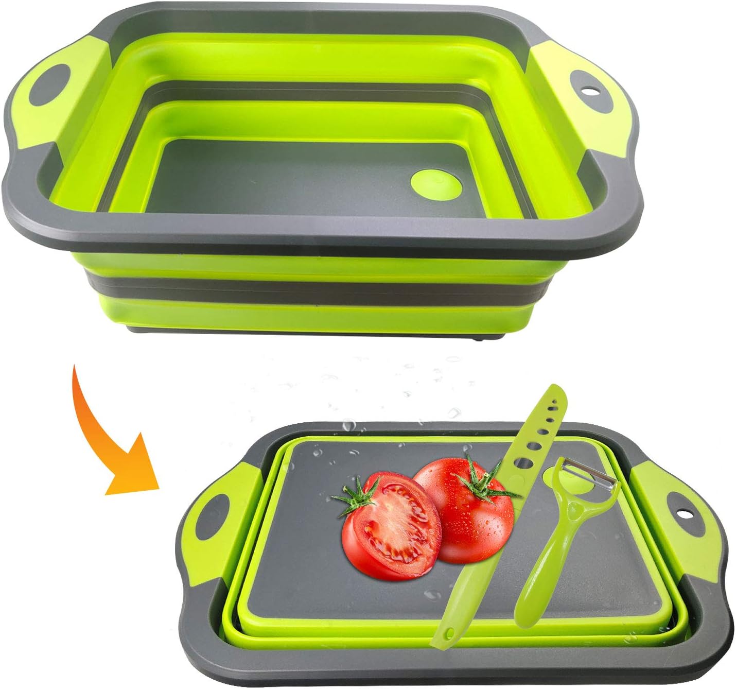Amazon.com: Collapsible Cutting Board, Seasky Multifunction Collapsible ...