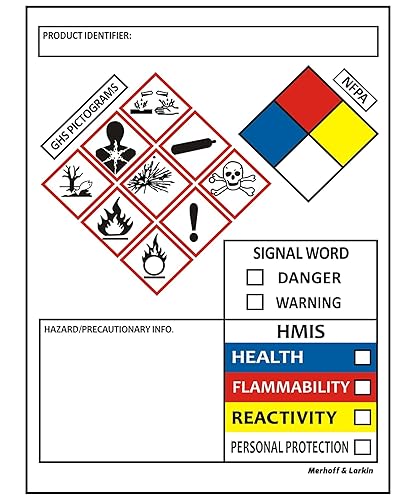 SDS OSHA Data Labels for Chemical Safety 4 x 3 Inches | Roll of 250 ...