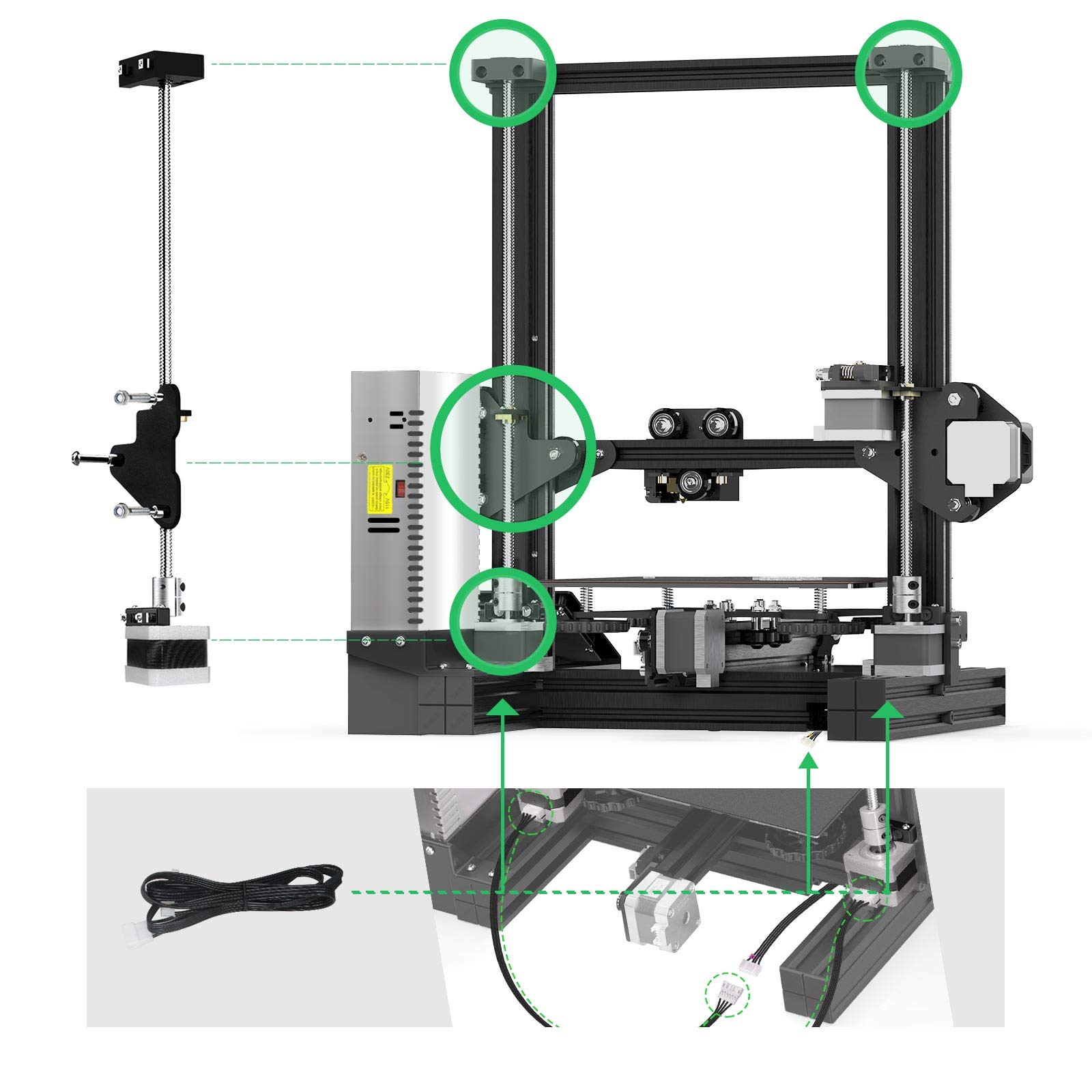 Mua Ender 3 Upgrades Dual Z Axis Kit, SIBOOR Lead Screw Dual Z Stepper ...