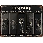 Amazon.com: Wolf Metal Tin Sign And Into The Forest I Go To Lose My ...
