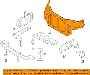 Amazon.com: Genuine Kia (64101-1M000) Radiator Support Assembly, Front ...