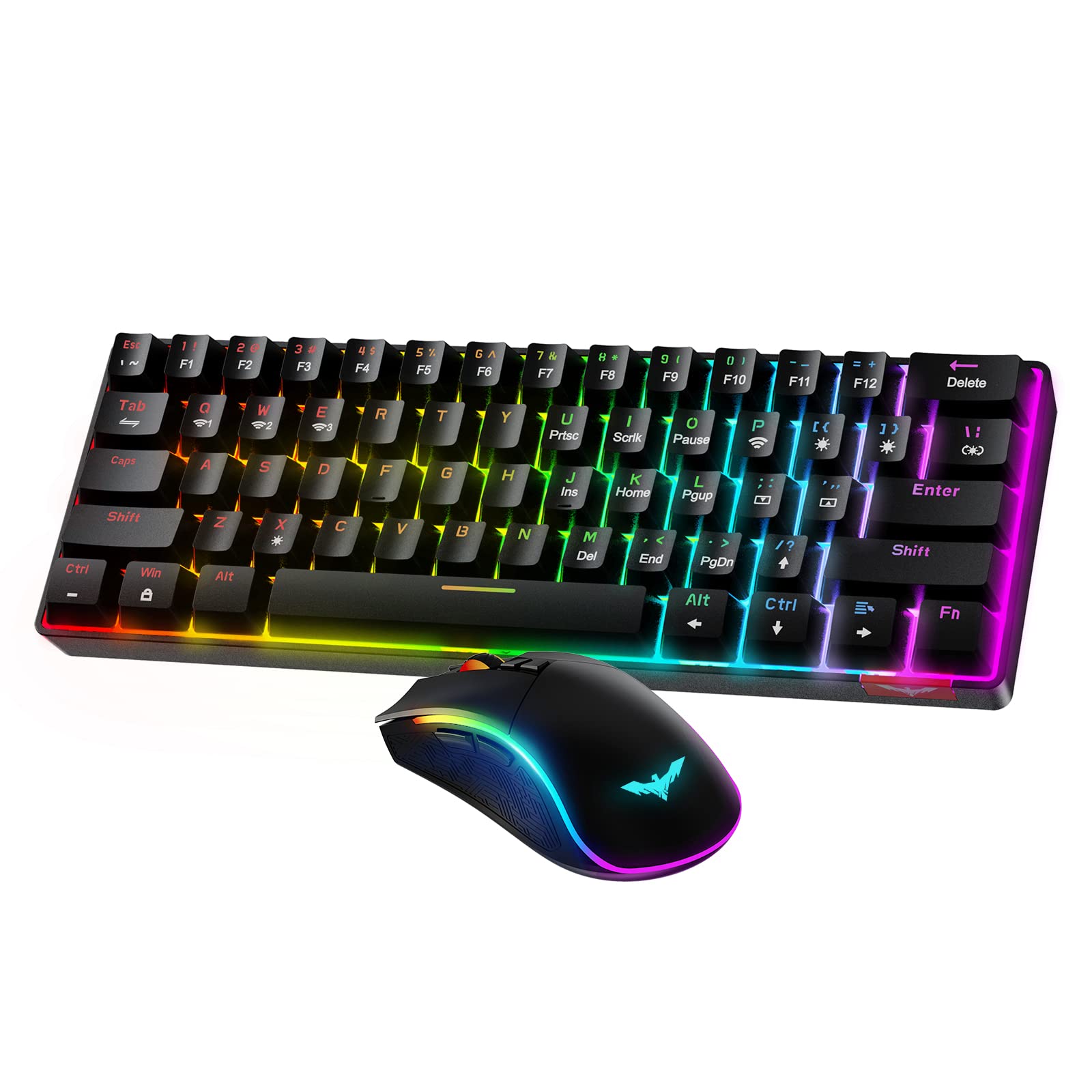 Mua Havit 60% Mechanical Keyboard Mouse Combo, Wired 61 Keys Gaming ...