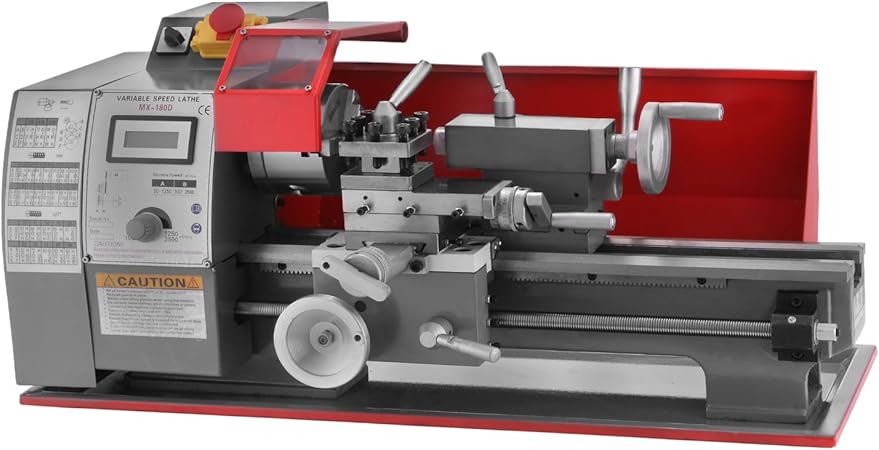 Happybuy Tour Métal 7 x 12 Pouces Haute- Précision De Mini Tour Métaux ...