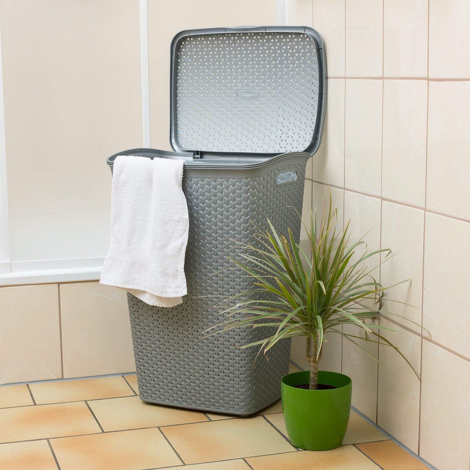 CURVER My Style Laundry Box, Silver, 35 x 25 x 10 cm – BigaMart