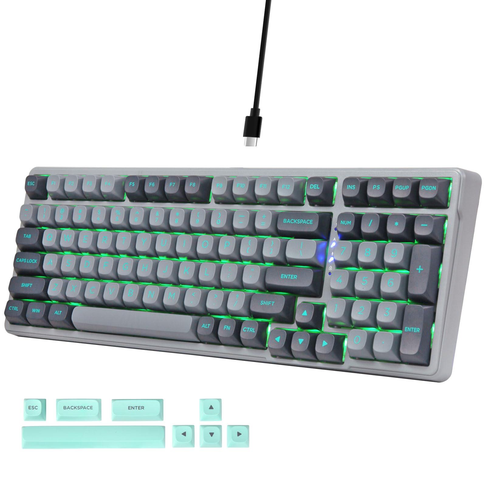 E-Yooso Wired Mechanical Gaming Keyboard, Gasket Structure with Sound ...