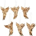 Amazon.com: SEWACC Gold Angel Christmas Ornaments 30pcs Christmas Angel ...