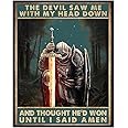 Amazon.com: masculine Religious Wall Art for Men - Christian Wall Art & Decor Poster - spiritual ...