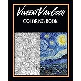 Van Gogh Coloring Book: 12 classics to draw with original paintings on ...